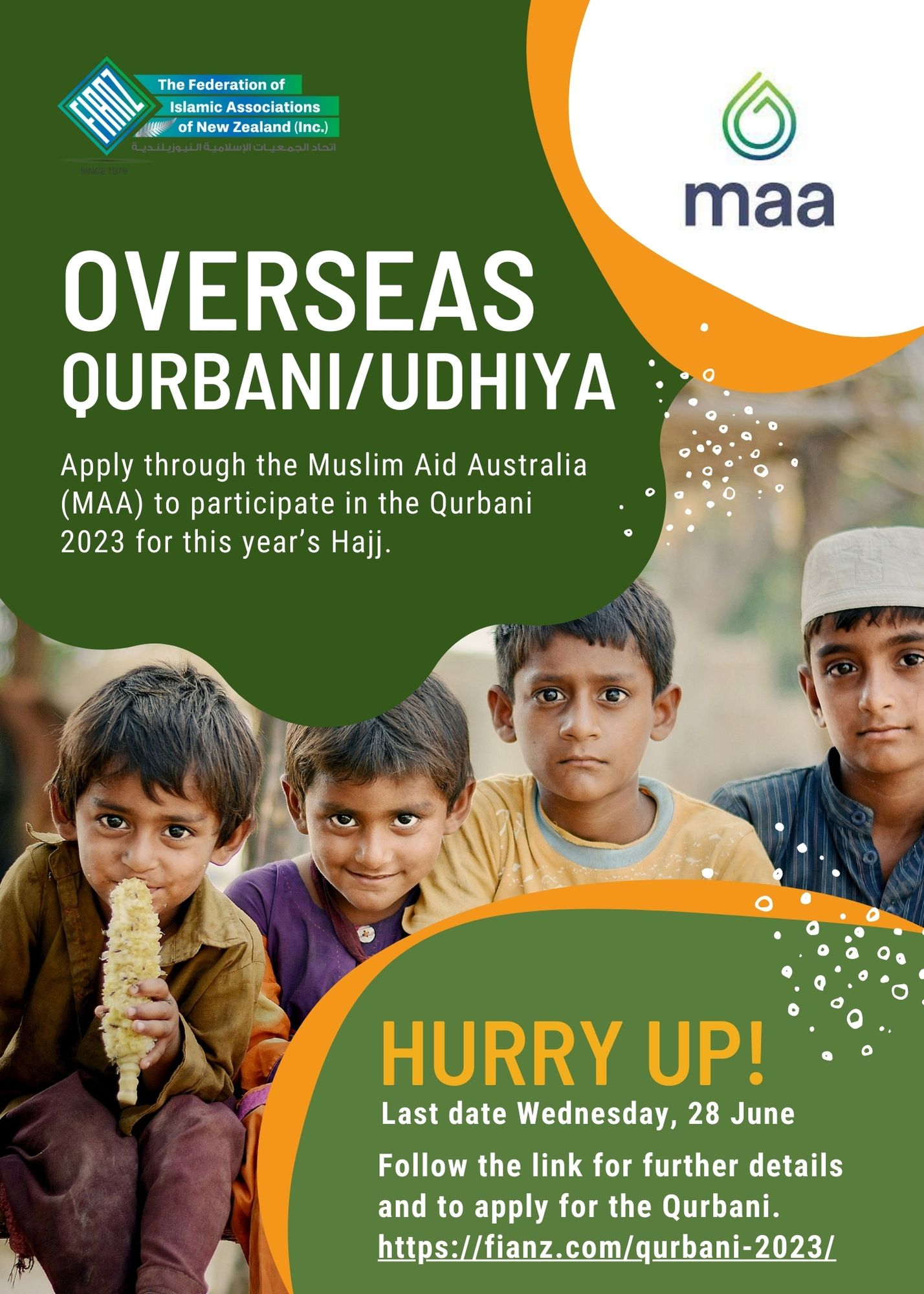 Overseas Qurbani Reminder | FIANZ